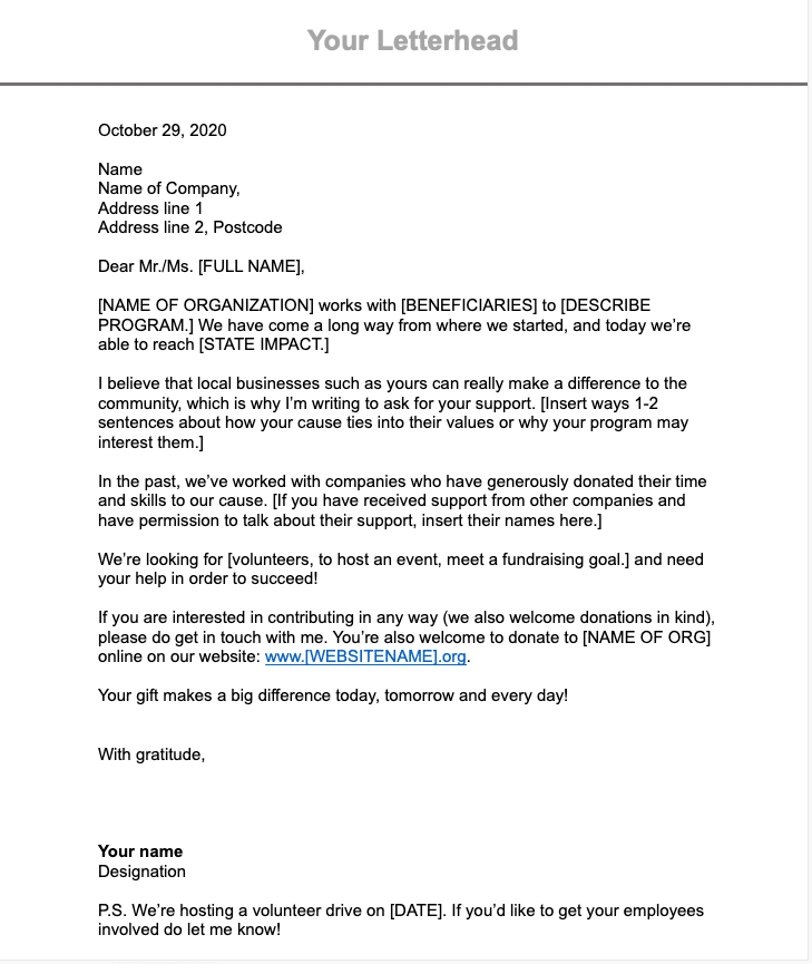 How To Write The Perfect Fundraising Letter With Templates 